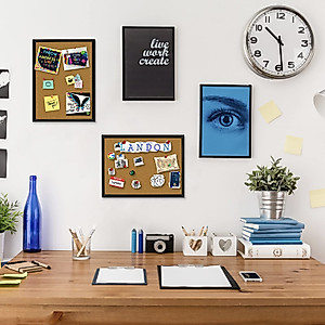 OWLKELA 14.6 X 11 Inch Cork Board Bulletin Board, Wall-Mounted Presentation, Message Notice Pin Board, Perfect for Office & Home Decor, School, Cubicle