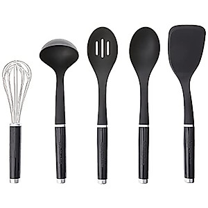 KitchenAid Tool and Gadget Set with Crock, 6-Piece, Black