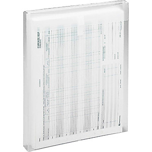 Smead Poly Envelope, 1-1/4" Expansion, Hook-and-Loop Closure, Top Load, Letter Size, Clear, 5 per Pack (89670)