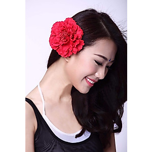 Hair Flower Clips Brooch Boutique Hair Accessories Bohemia Hairpins for Women Girls (Rose)