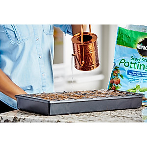 Miracle-Gro Seed Starting Potting Mix, Enriched with Plant Food, For Starting Seeds or Cuttings in Containers, 8 qt., 3-Pack