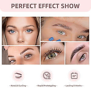 PERMANIA Eyelash Perm Kit, Brow Lamination with Lift Glue Balm, Rose Smell Strong Viscosity Gentle Formula for Eyebrow & Lash Lifting Salon Quality DIY at Home