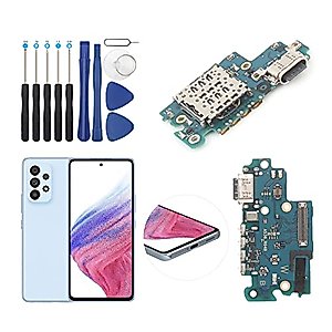 Dock Connector for Samsung Galaxy A53 5G SM-A536U USB Charging Port Flex Cable Replacement for A53 5G SM-A536U Type C Charger Dock Board Connector with Tools