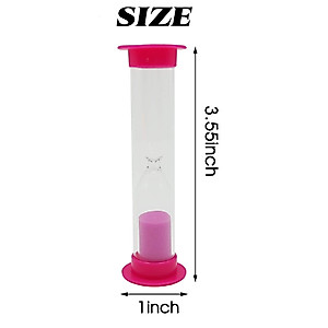 RONYOUNG 24PCS Sand Timer Plastic Sandglass Timer Colorful Hourglass Timer Sand Clock Timer 30S 1Min 2Mins 3Mins 5Mins 10Mins for Adult Kids in Classroom Kitchen Games Office