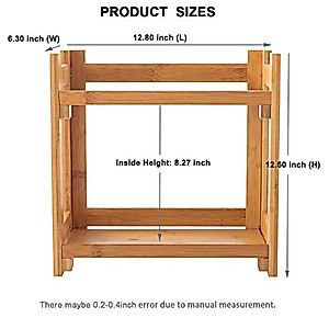 GOBAM Bamboo Bathroom Caddy Organizer with Drawer, Medium - Shower Storage for Shampoo, Conditioner, Soap - Waterproof Shower Caddy Stand for Bathroom, Bedroom, or Office - Natural