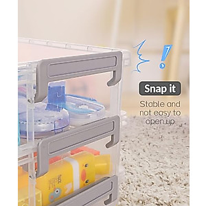 Sooez 6 Pack Extra Large Plastic Pencil Boxes, Clear Pencil Boxes for School Bulk, Plastic Pencil Case Crayon Boxes, Stackable Plastic Storage Containers, Storage Box, School Supply Box…