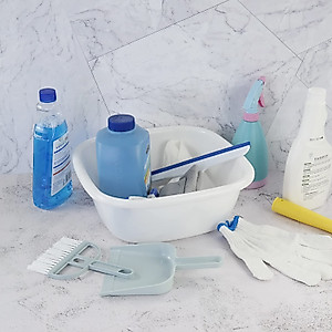 Hespama 8 Quart Small Wash Basins, Multi-Purpose Square Dish Pan/Tub, 3 Packs