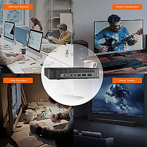 HP Mini PC EliteDesk 800 G2 Micro Desktop,i7 6700 Quad Core Up to 4.00GHz,32GB DDR4 1TB SSD,AX210 Built-in WiFi 6E + Bluetooth 5.2,HDMI,VGA,DP,Windows 10 Pro,Wireless K&M + TJJ Mouse Pad(Renewed)