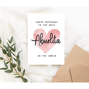 Happy Birthday To The Best Abuelita In The World Card - Abuelita Birthday Card - Abuelita Card - Mother's Day Gift - Happy Birthday Card Happy Birthday Mom