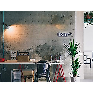 First of a Kind Metal Exit Sign - Pointing Hand Finger Direction Sign - Black Exit Sign for Home, Living Rooms, Offices, Coffee Shop - Perfect for Indoor & Outdoor