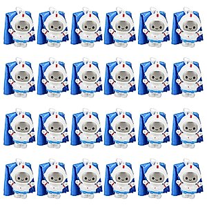 ArtCreativity Astronaut Paratroopers – Bulk Pack of 24 Durable Plastic Parachute Toys for Kids – Perfect for Party Favors, Goodie Bags, and Outdoor Fun for Boys and Girls
