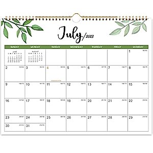 Wall Calendar 2023-2024 - 2 Yearly Wall Calendar 2023-2024, JULY 2023 - JUNE 2025, 14.8'' x 11.5'', Twin-Wire Binding, Large Blocks with Julian Dates, Perfect for Planning and Organizing Your Home and Office
