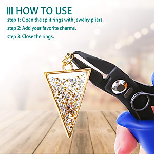 Split Rings for Jewelry Making, Caffox 700pcs Small Split Ring with Split Ring Pliers, Double Closed Jump Rings Craft Jump Loops Opener for Necklaces and Bracelets