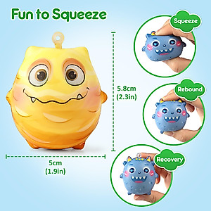Mocoosy 22 Pack Squishy Toys for Kids Party Favors Bulk, Birthday Goodie bag stuffers, Easter Basket Stuffers, Pinata Stuffers, Classroom Prizes, Treasure Chest and Claw Machine Toys for Boys Girls