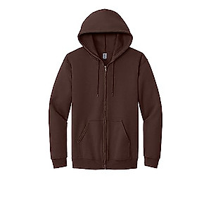 Gildan Heavy Blend Full-Zip Hooded Sweatshirt 20F Dark Chocolate