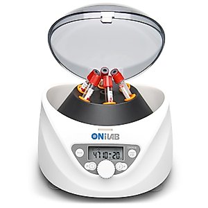 ONiLAB Lab PRP Benchtop Centrifuge 6x15mL/10mL/7mL/1.5-5ml, 300-5000rpm(Max. 2600xg RCF),LCD Digital Desktop Lab Centrifuge Timer 30sec-99min, Two Quick Start Programs