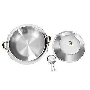 KOLHGNSE Chafing Dish Buffet Set, Round Stainless Steel Chafer, Buffet Servers and Warmers Set Warming Tray with Glass Window for Wedding, Parties, Banquet, Events