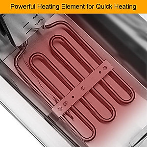 ROVSUN 24.9QT/ 23.6L Electric Deep Fryer w/Frying Baskets Timer Drains & Lids, Dual Tank Kitchen Countertop Commercial Frying Machine, Adjustable Temperature, 3400W 110V 60HZ