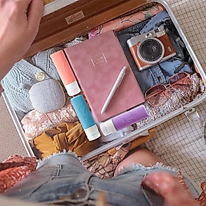 Wonsea 4 pack Travel Bottles for Toiletries TSA Approved Leak Proof containers BPA Free Travel conditioner Silicone Travel size bottles shampoo container 3oz Travel bottle with bag (Purple and Pink)