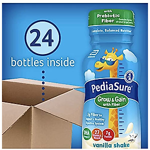 Pediasure 1.5 Cal Complete Balanced Nutrition, Vanilla with Fiber - 8 Ounce, 1 case of 24