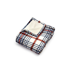 Eddie Bauer | Smart Heated Electric Throw Blanket - Reversible Sherpa - Wi-Fi Enabled - Compatible with Alexa, Google, iOS, Android - Plaid Blue