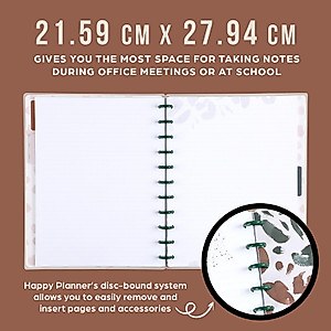 Happy Planner Daily Notebook for School, Office or Journaling - 60 Sheets Dotted Paper with 3 Dividers - Notebook for Student or Teacher - Gone Wild Theme - Large Notebook 8.5" x 11