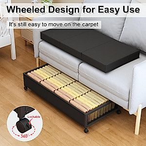 Under Bed Storage with Wheels,2 Pack Under Bed Storage Containers,36"Underbed Storage With Wheels,Under Bed Shoe Storage,Rolling Shoe Organizer Under Bed,Large Under Bed Drawers for Clothes,Blankets