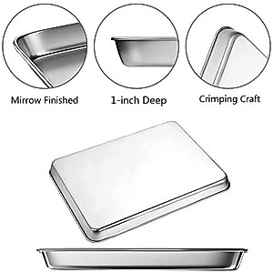 2 Pack Stainless Steel Surgical Tray, Ideal for Medical Lab Instruments, Dental, Tattoo, Kitchen Baking Cookie