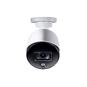 Lorex C881DA 4K Ultra HD Analog Active Deterrence Security Bullet Camera with Color Night Vision, 135ft IR NV, IP67, Works with D841, D861, D862, D871B, LHV5100, Camera Only, White, 4PK(M.Refurbished)