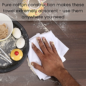 Cote De Amor 12 Pack White 20x28 Flour Sack Dish Towels White, Cotton Kitchen Napkins, Flour Sack Tea Towels, Multi Purpose