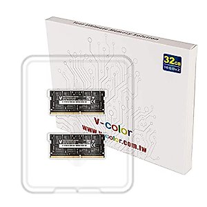 V-Color 32GB(2 x16GB) DDR4 2400MHz for iMac 2017 27-inch w/Retina 5K Display & 21.5-inch w/Retina 4K or Non-Retina Display DDR4 iMac SO-DIMM CL17 1.2V (TN416G24D817K-VC)