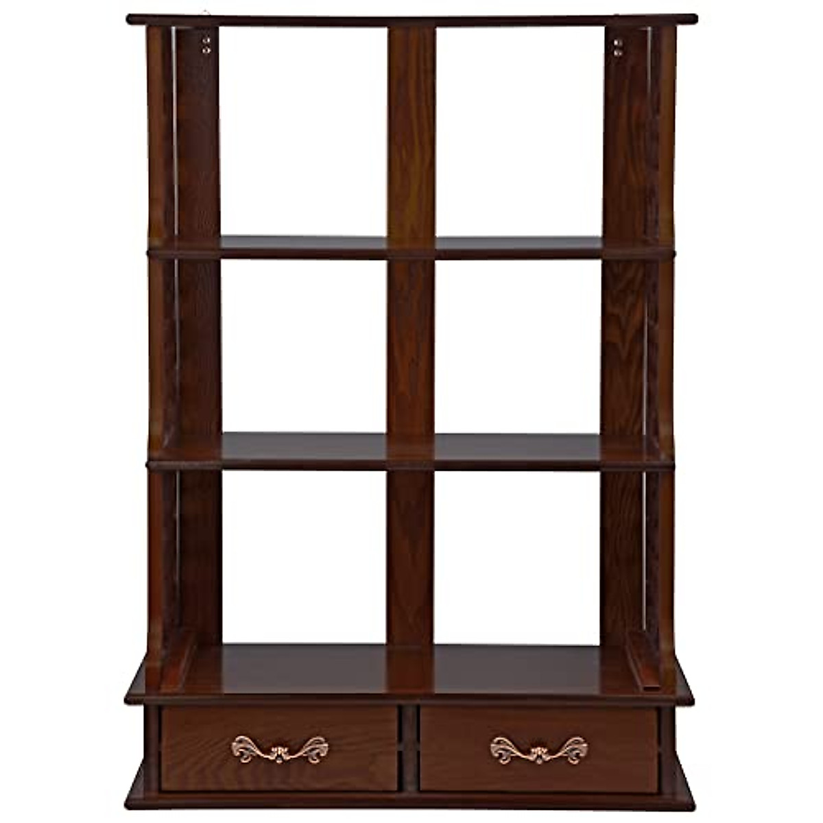 Design Toscano Chinese Chippendale-Style Triple Shelf Hardwood Curio, 33 Inch, walnut Finish