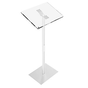 CRYSFLOA Acrylic Podium Stand Speaking Podium 18.5''x12.5''x43.6'' Pulpits for Churches Lecterns Design for Lecture Recital Speech Presentation Podium Stand for Restaurant Wedding Office Classroom