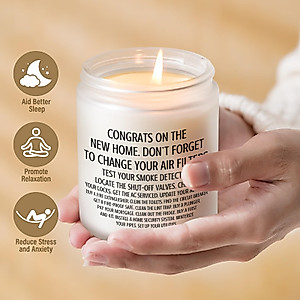 Housewarming Gifts New Home Candle, House Warming Gift for New House, New Apartment Home Gifts Idea for First Time Homeowner Neighbor Friend, Woman, Man, Female-Lavender Scented Candle