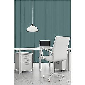 Globe Electric 64413 1-Light Plug-in Pendant, Brushed Steel, Frosted White Shade, 15ft Clear Cord, in-Line On/Off Switch, E26 Base Socket, Kitchen Island, Café, Hanging Light, Home Improvement