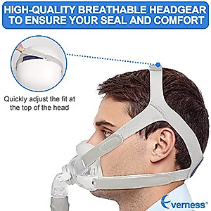 Replacement Set for Airfit F30, Includes Cushion (M) & Most You Need in One Pack, Snug Fit & Reliable Seal, Great-Value Replacement Supplies by Everness