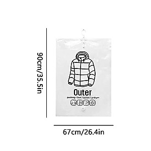 Hanging Vacuum Storage Bags with Manual Air Pump, 2023 New Reusable Hanging Compressible Storage Bag Space Saver Bags, Premium Hanging Space Saver Bag for Home Closet Organization (Medium, 3Pcs)