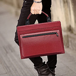 Protective Case + Portable Bag for 13.3" Dell Inspiron 13 2-in-1 7373/Inspiron 13 7380 7370 & ASUS ZenBook S UX391UA/Asus Q325UA/Zenbook Flip S UX370UA & HP Pavilion 13-anXXXX [Not fit ASUS UX392],Red