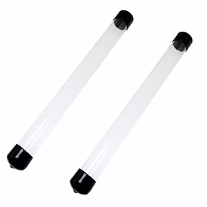Clear Storage Tube DZS ELEC 2PCS 20 x 220 mm /0.79 x 8.7 inch Small Plastic Round Tubing with Black Caps for Bead Containers, Craft, DIY, Empty Storage Tube