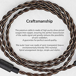 HIDIZS BL4.4 Replacement Audio Upgrade Cable, Detachable Earphone Cable 4.4mm Plug Headphone Balanced Cord- 2 Pin 0.78mm IEM Cable for MS4 MS2 MS1 KZ ES4 ZSR ZST ZSR ED16 ZS10 Headphones (4.4mm)