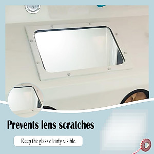 Esamploe 8 Pcs Abrasive Blasting Cabinet Lens Cover,23 x 11 Inch Protective Film for Sandblast Cabinet Inner Lens,Replaceable Sandblasted Lens Protection Film with Double Sided Adhesive Rolls