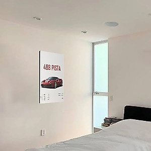 Car Poster Ferrari F40 Supercar Posters Racing Car Canvas Wall Art For Boy's Bedroom SuperCar Wall Decor Frame-style 20x30inch(50x75cm)
