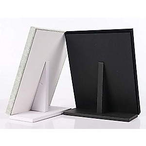 Homeanda Black Velvet L-Shaped 50 Slots Ring Earring Jewelry Display Tray Organizer Holder (L-Shaped 50 Slots-Black)
