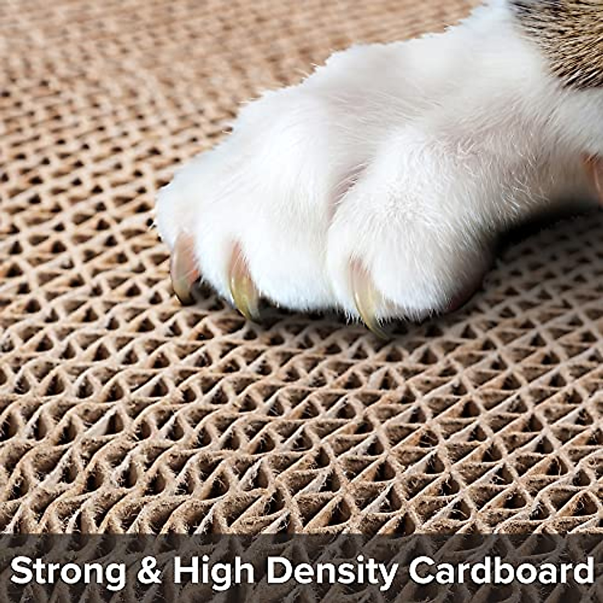 CatGuru Cat Scratcher, Reversible Cat Scratching Pad, Cardboard Cat Scratching Post, Premium Cat Scratch Pad, Durable Cat Scratchers, Cat Scratching Bed, Cat Scratcher Lounge (XXL)