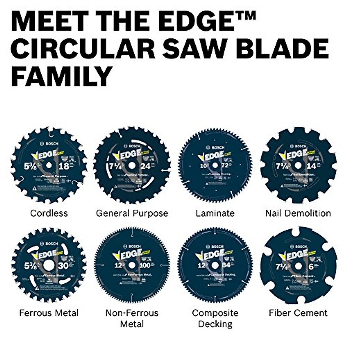 Bosch PRO82518NC 8-1/4 In. 18 Tooth Nail Cutting/Remodeling Circular Saw Blade