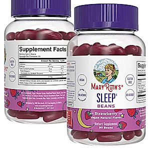 MaryRuth's Melatonin Vita-Beans for Adults | Relaxation & Sleep Support for Ages 14+ | Vegan | Non-GMO | Gluten Free | 90 Count