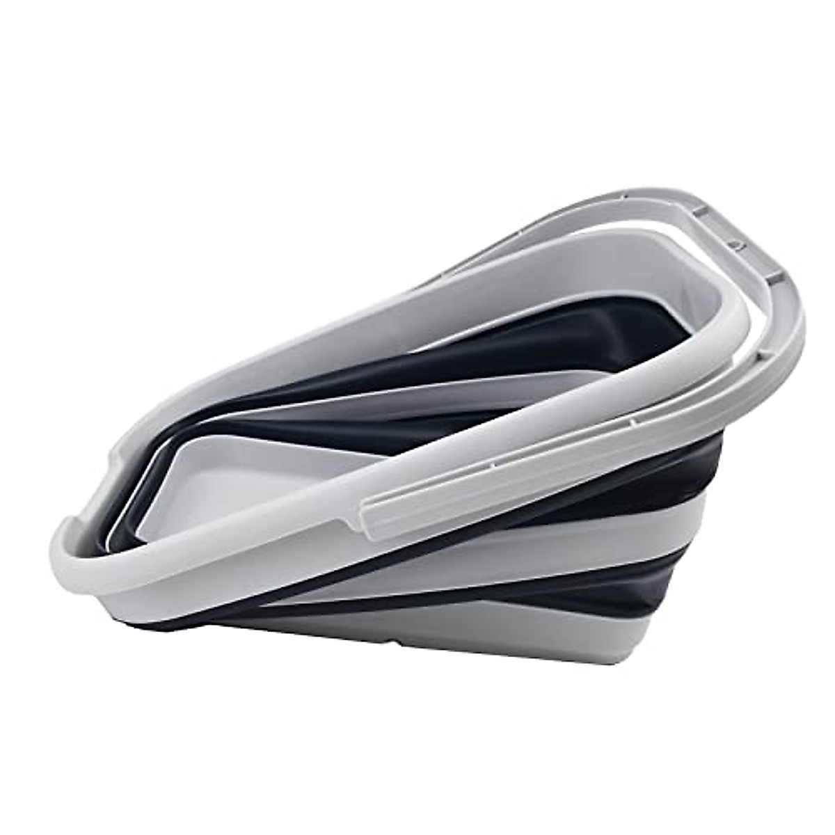 SAMMART 12L (3.1 Gallon) Collapsible Rectangular Handy Basket/Bucket (Set of 2)