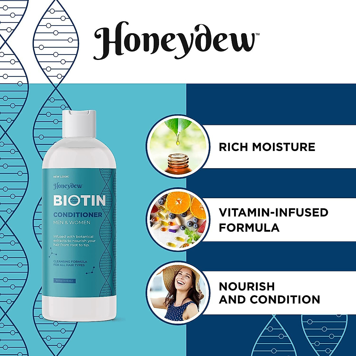 Volumizing Biotin Shampoo and Conditioner Set - Sulfate Free Shampoo and Conditioner for Dry Damaged Hair and Scalp Care - Volumizing Shampoo for Thinning Hair with Jojoba and Argan Oil for Hair Care