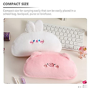 Operitacx Plush Pig Pencil Case: Cute Cartoon Animal Stationery Pen Pouch Travel Cosmetic Makeup Brushed Bag Organizer with Zipper for Teen Girls School Students