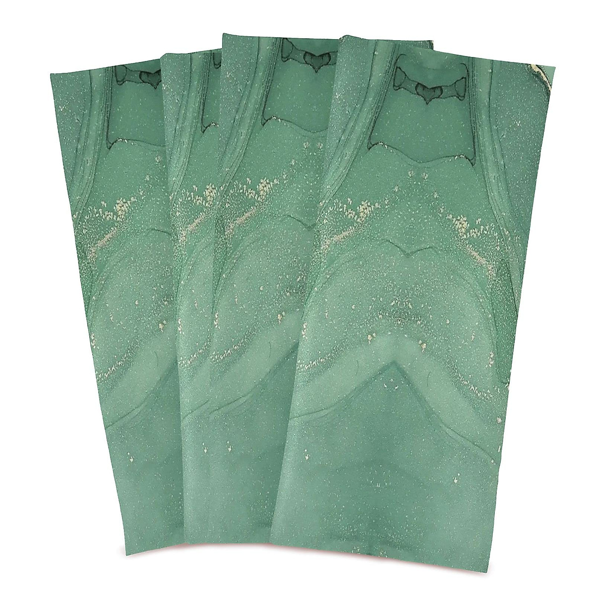 Kigai Kitchen Dish Towels Abstract Marble Mint Green Soft Tea Towel Set of 6 Absorbent Dishcloths Hand Towels for Dish Clean Cloth 28" x 18"